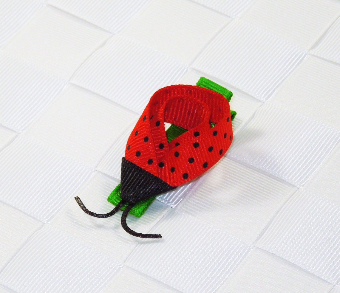 Ladybug Hair Bow Ladybug Hair Clip Lucky Ladybug Bow - Etsy