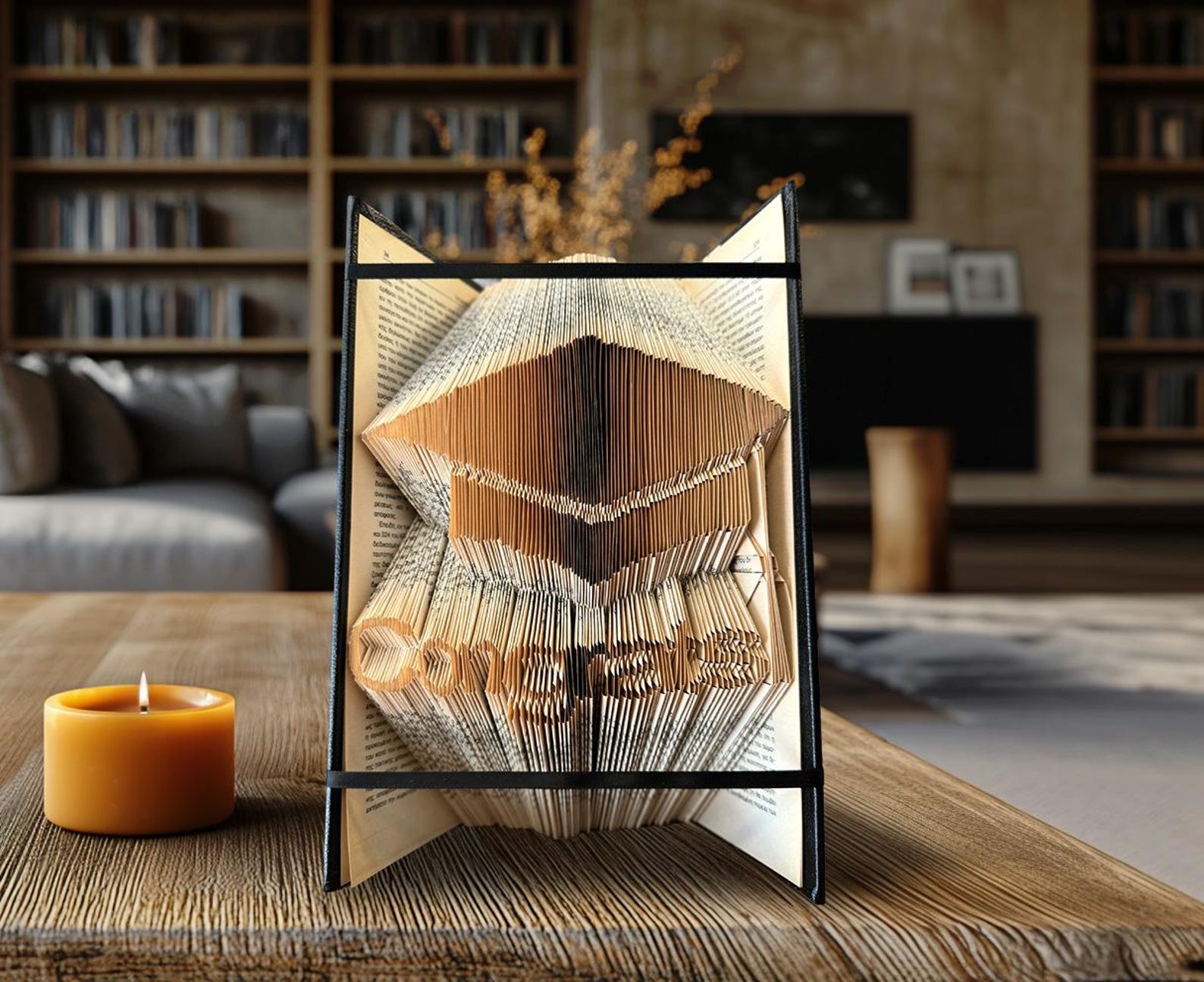 Graduation Book Sculpture With Personalized Word or Date - Folded Book ...
