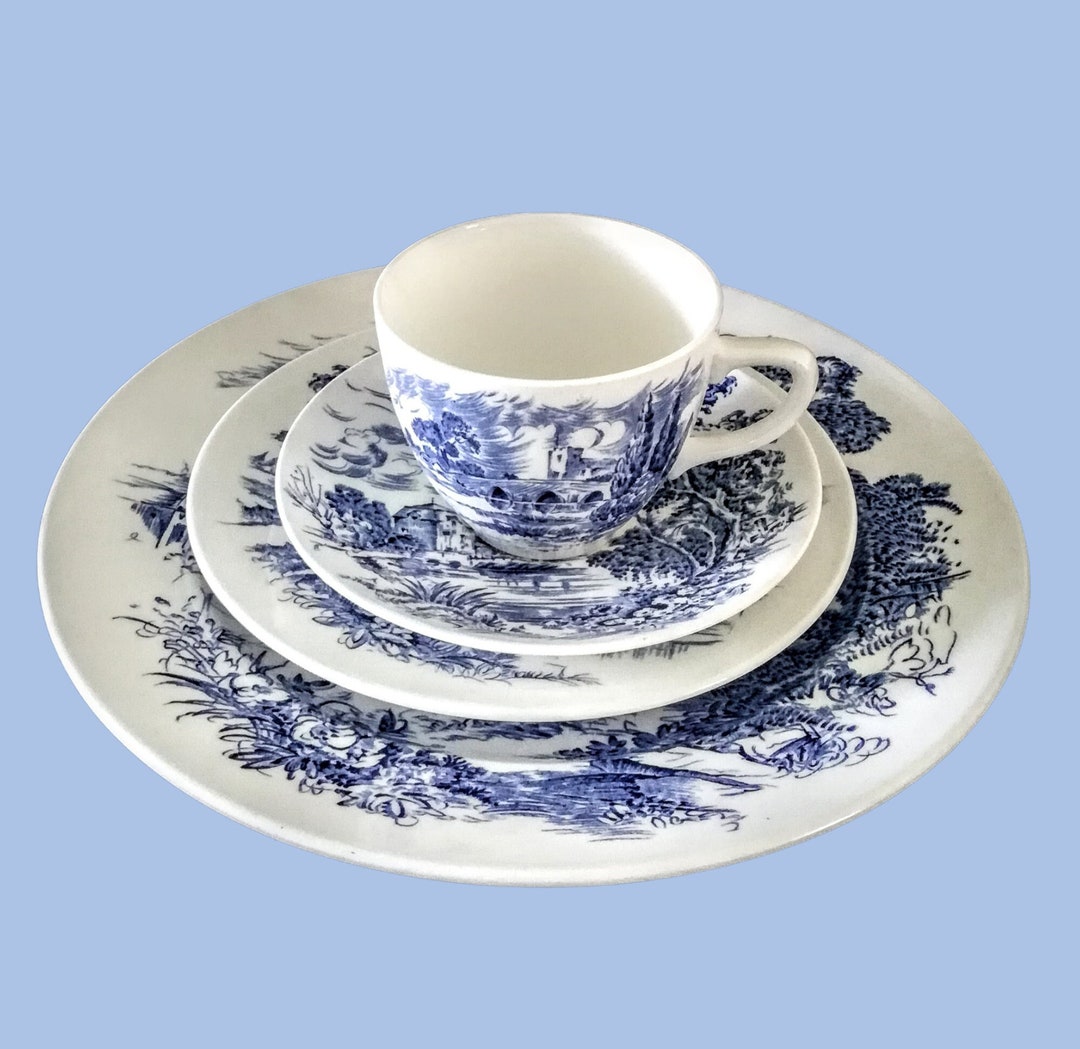 Wedgewood Dish Set ~ Countryside Pattern ~ Made in England ~ Four Piece ...