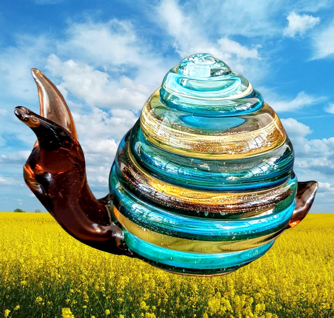 Snail Paperweight Murano Style Hand-blown Art Glass Snail - Etsy