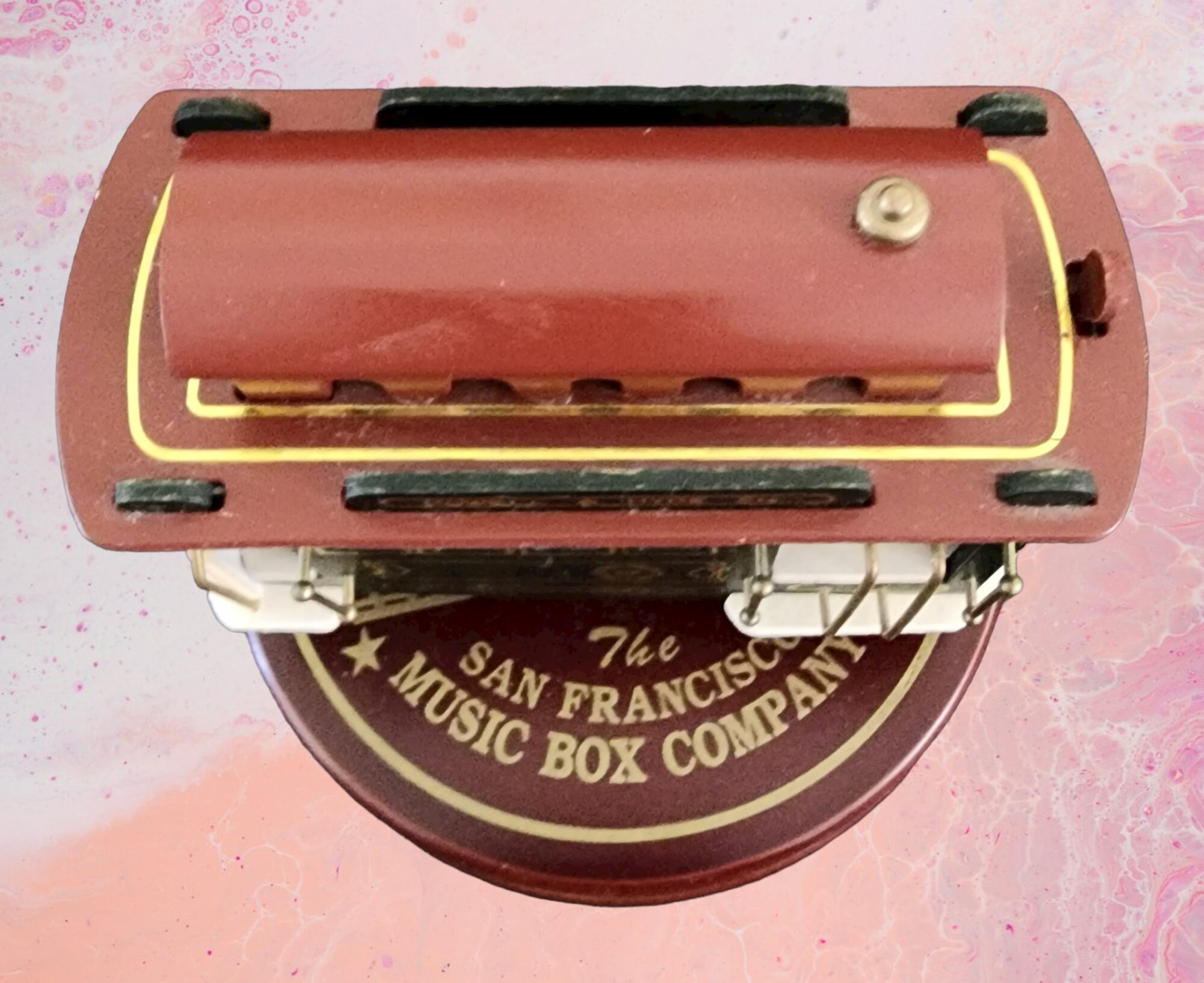 San Francisco Cable Car Music Box Wood Trolley Powell & - Etsy