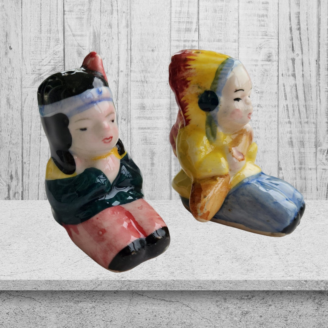 Native American Indian Salt & Pepper Shakers - Etsy