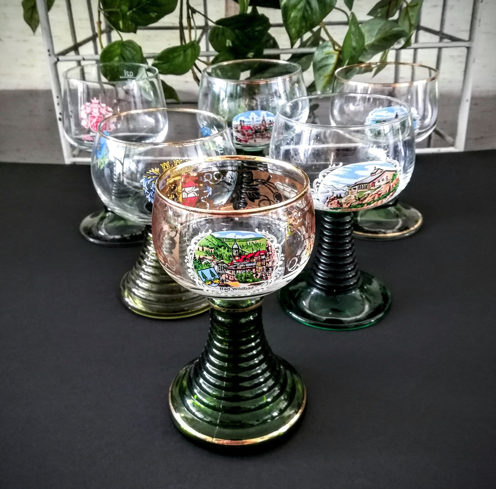 Discover Roemer Glass- Green Stemmed German Wine Glasses