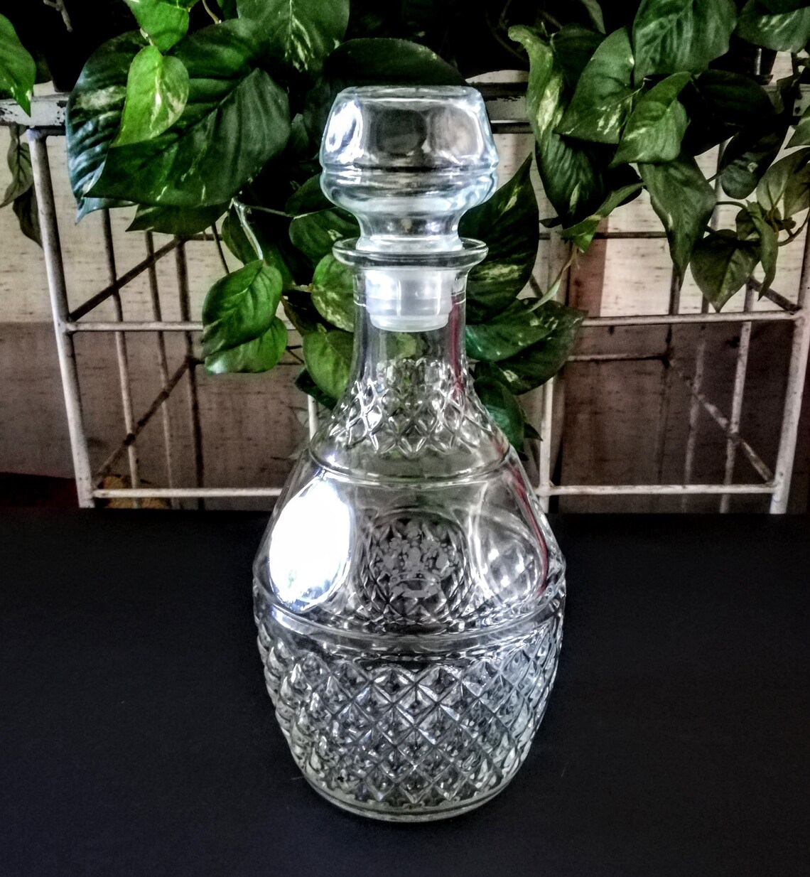 Crown Royal Liquor Decanter Vintage Diamond Cut Bottle | Etsy