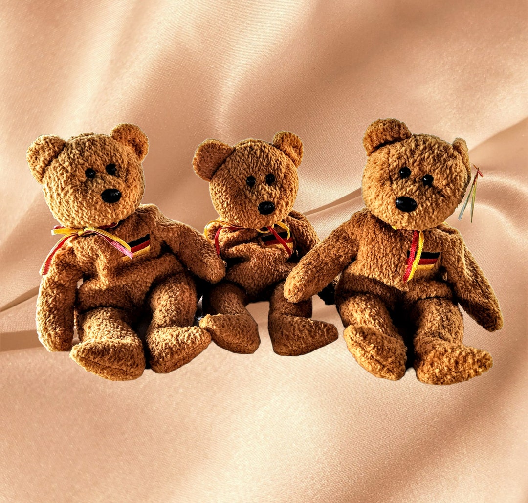 TY beanie Babies Bears Set of 3 Collectible Germania Stuffed Teddy ...