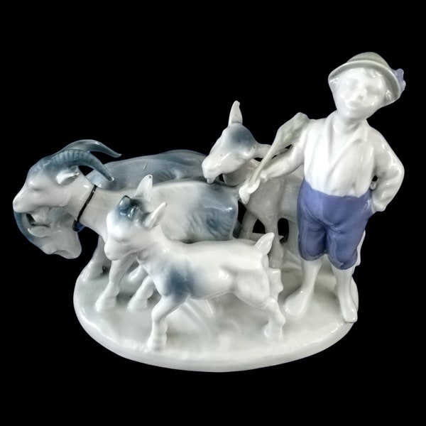Porcelain Goat Figurine - Etsy