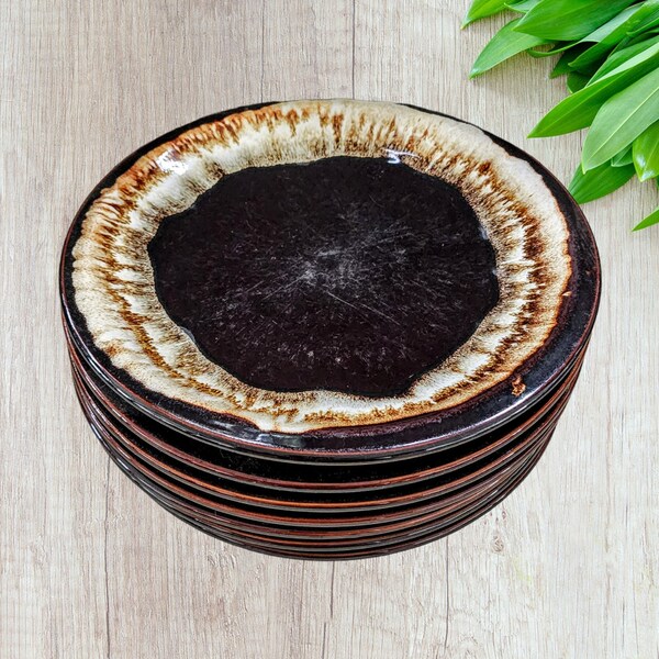 Brown Drip Dishes - Etsy