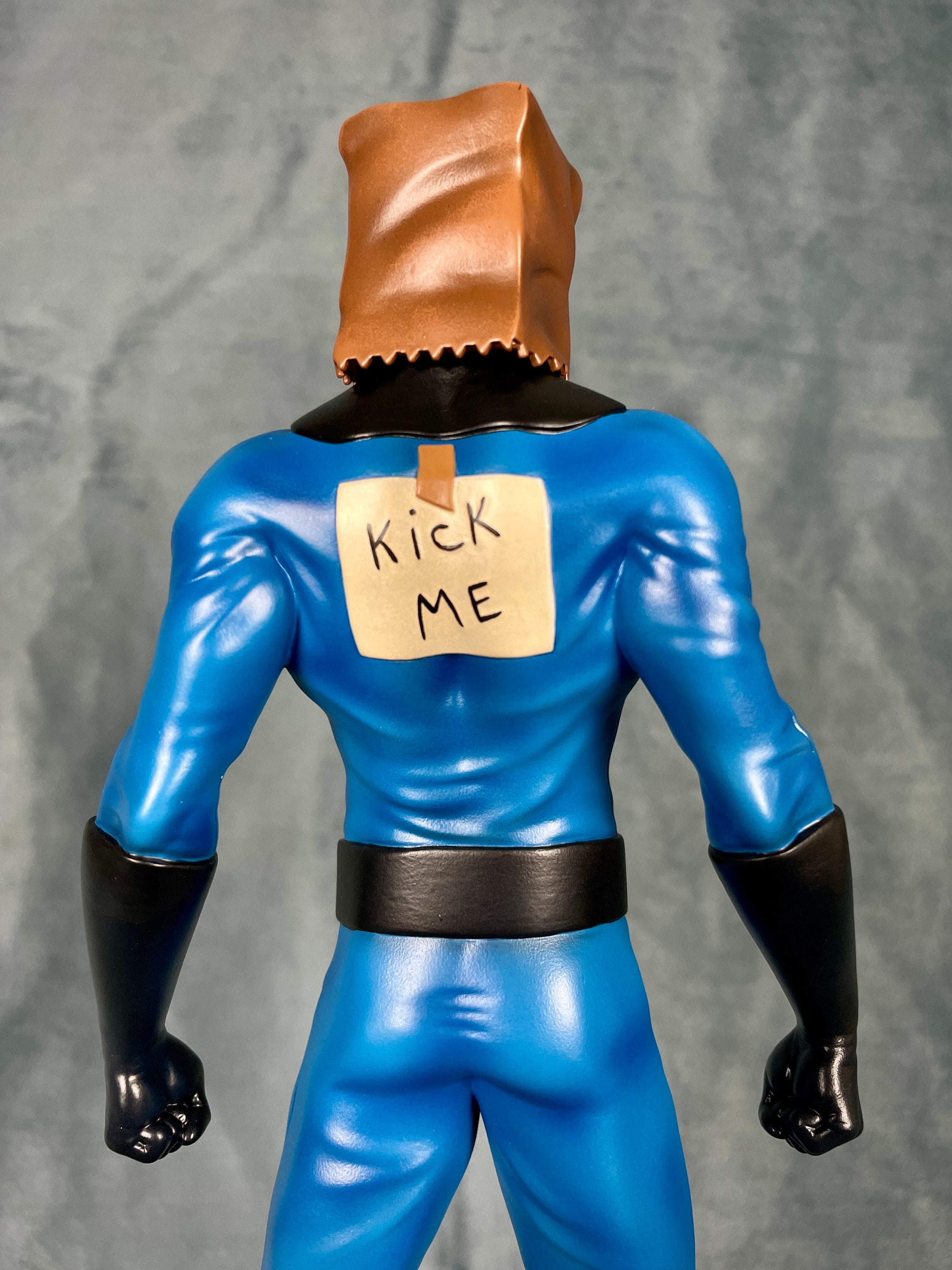 Custom Inspired by Bombastic BAG-MAN SPIDERMAN Black Resin Statue Bowen ...