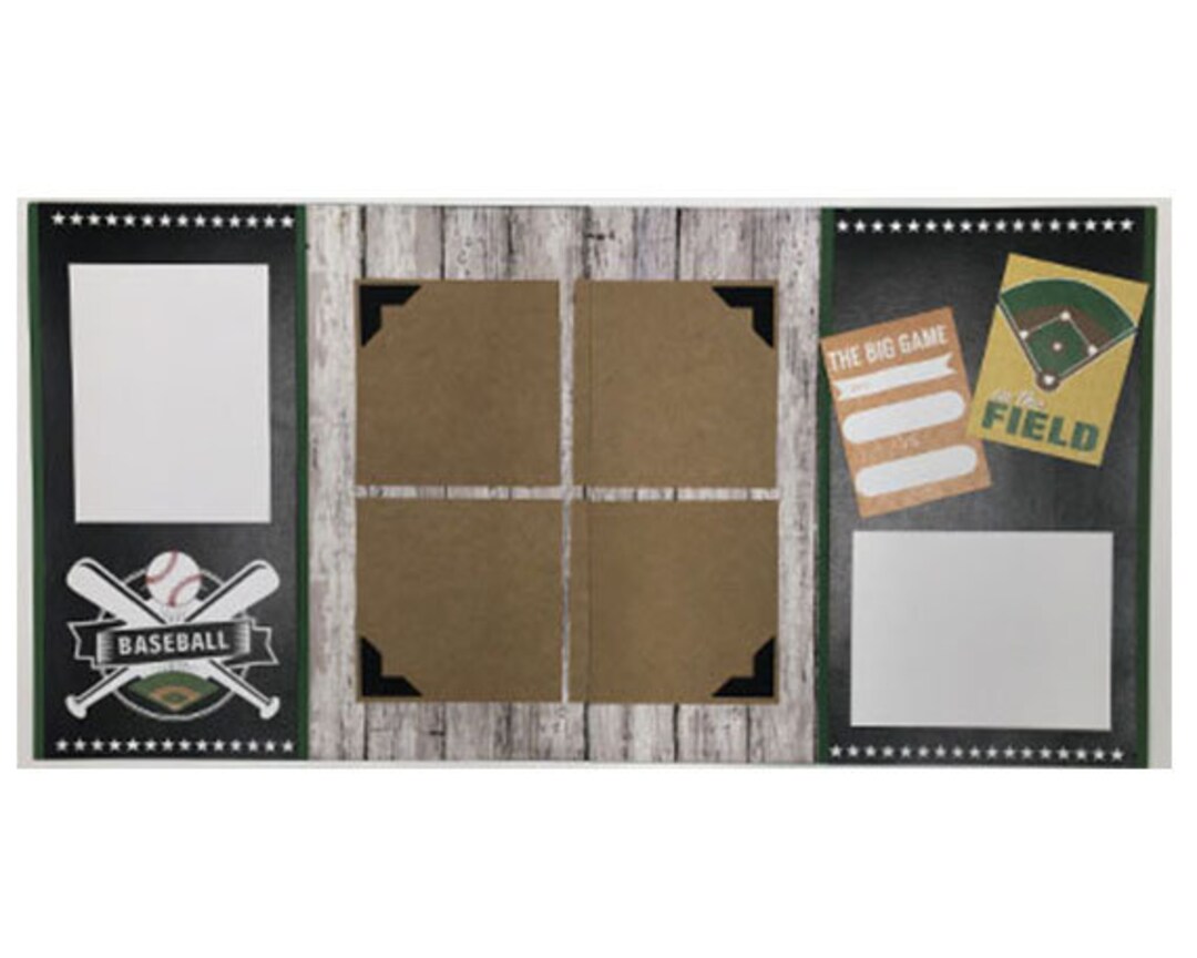 Baseball on the Field Scrapbook Page Kit - Etsy