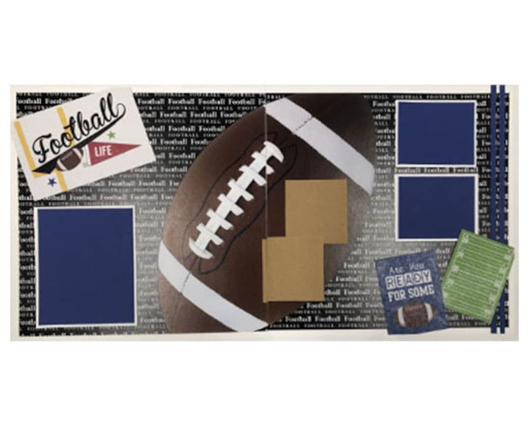 Giant Football Scrapbook Page Kit - Etsy