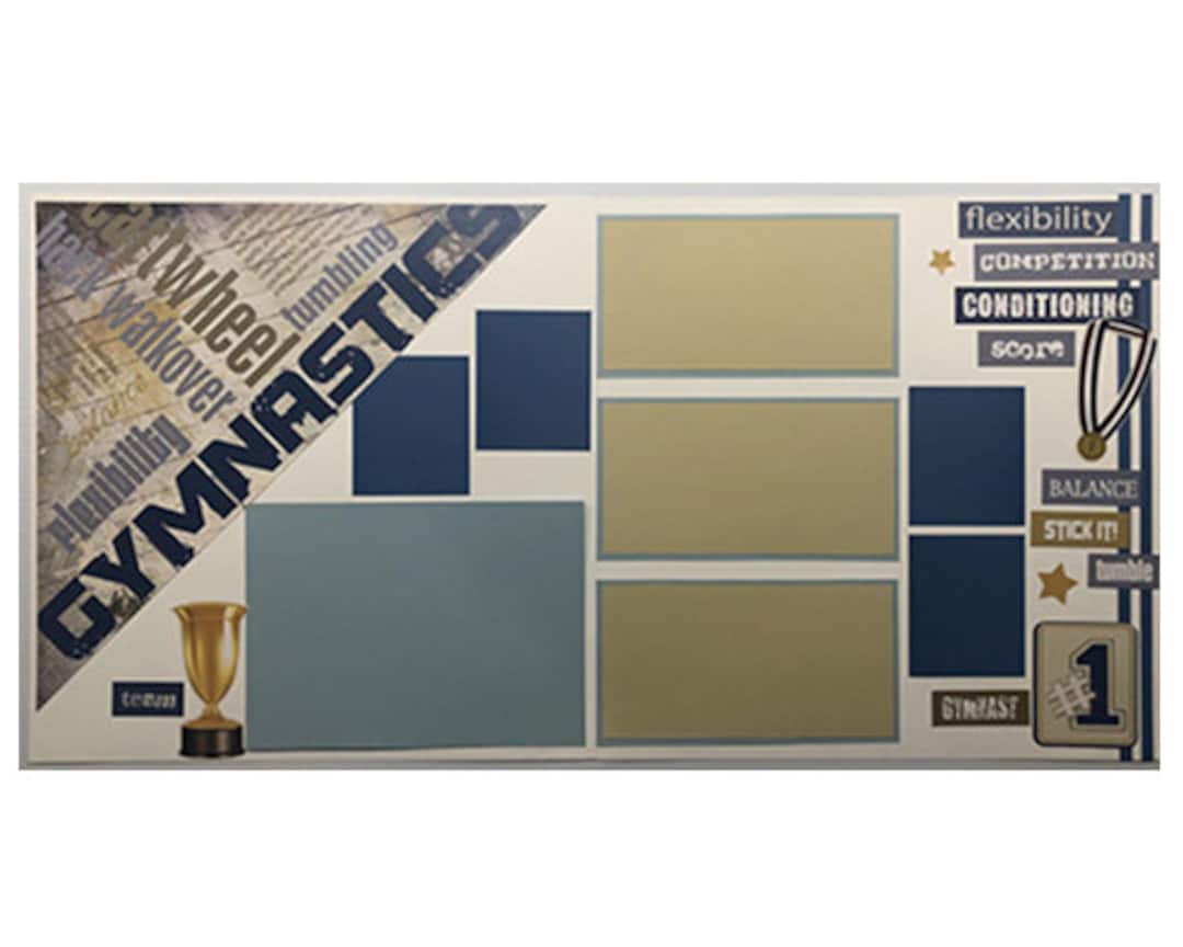 Gymnastics Triangle Scrapbook Page Kit - Etsy