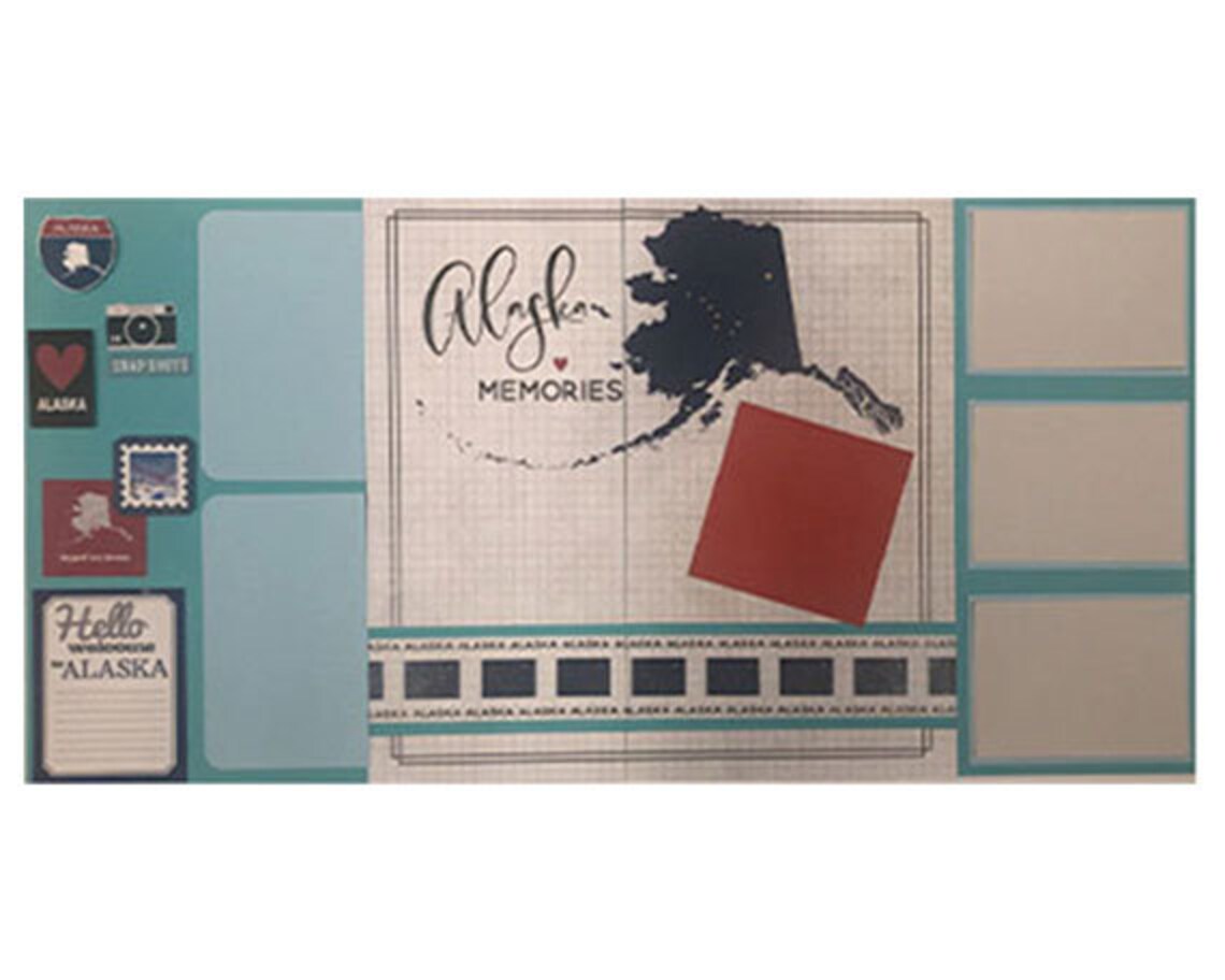 Alaska Flag Memories Scrapbook Page Kit - Etsy
