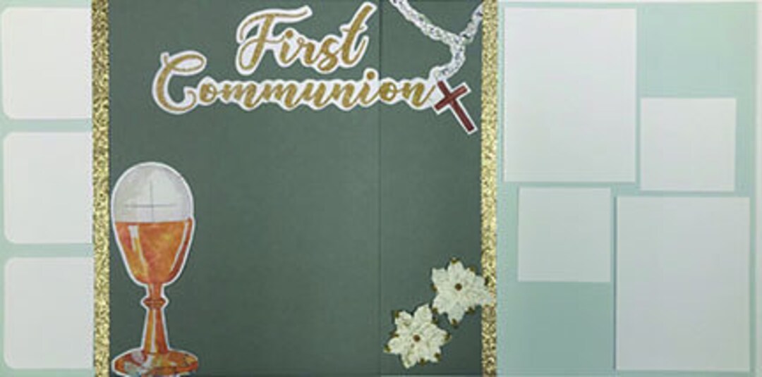 First Communion Scrapbook Page Kit - Etsy