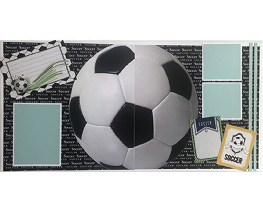 Giant Soccer Ball Scrapbook Page Kit - Etsy