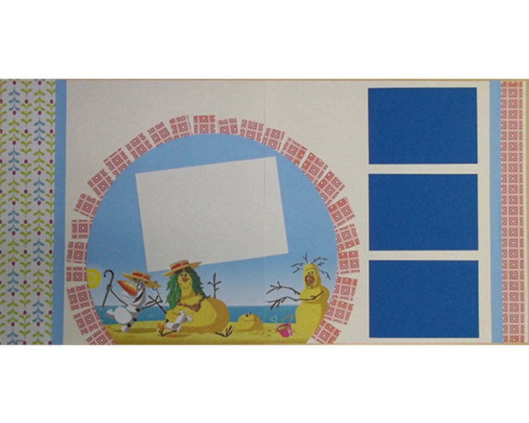 Olaf Sand Snowmen Scrapbook Page Kit - Etsy