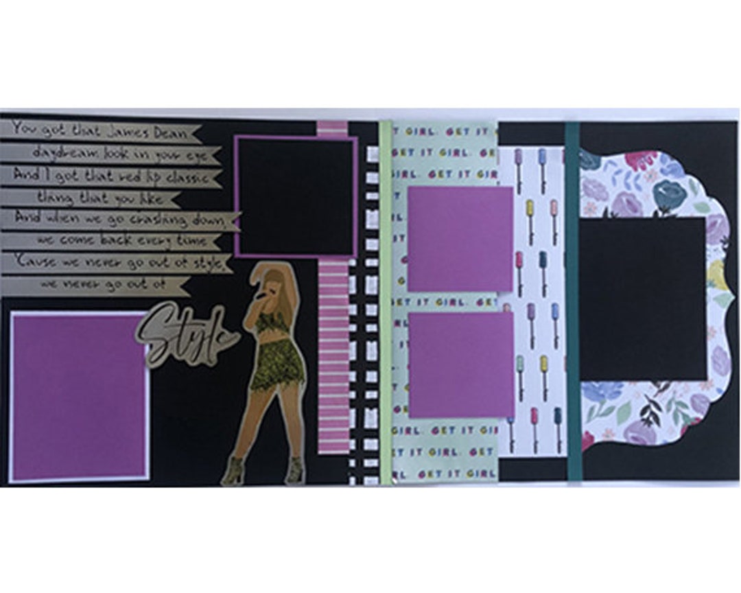 Girls Concert Style Scrapbook Page Kit - Etsy