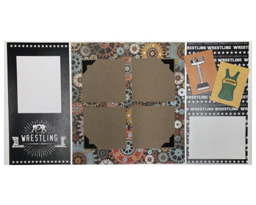 Wrestling Gears Scrapbook Page Kit - Etsy
