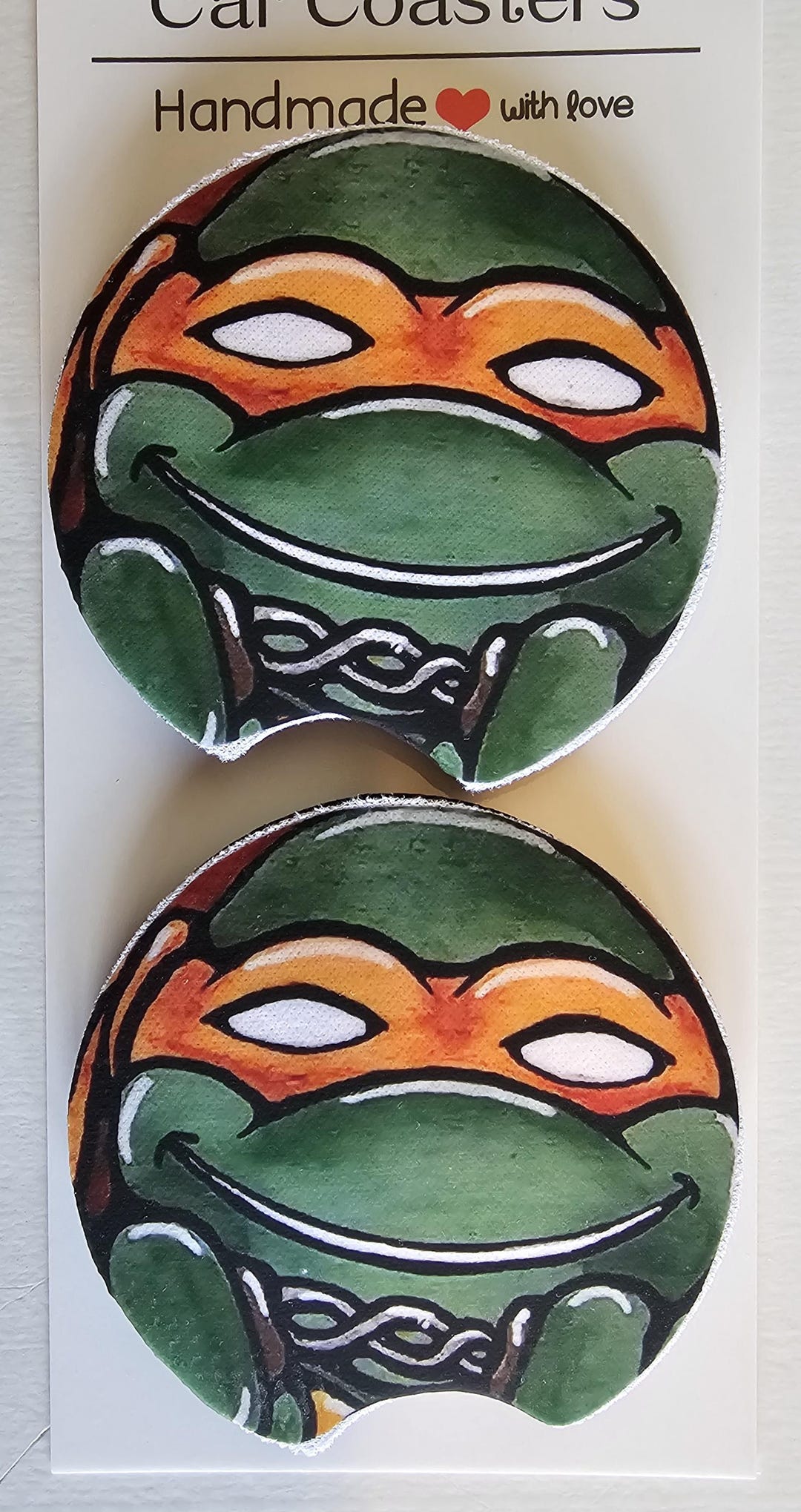 Car Coasters "cowabunga Mikey!" - Etsy