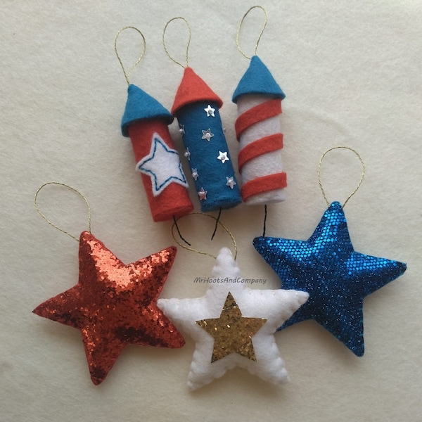 Patriotic Tree Ornaments - Etsy
