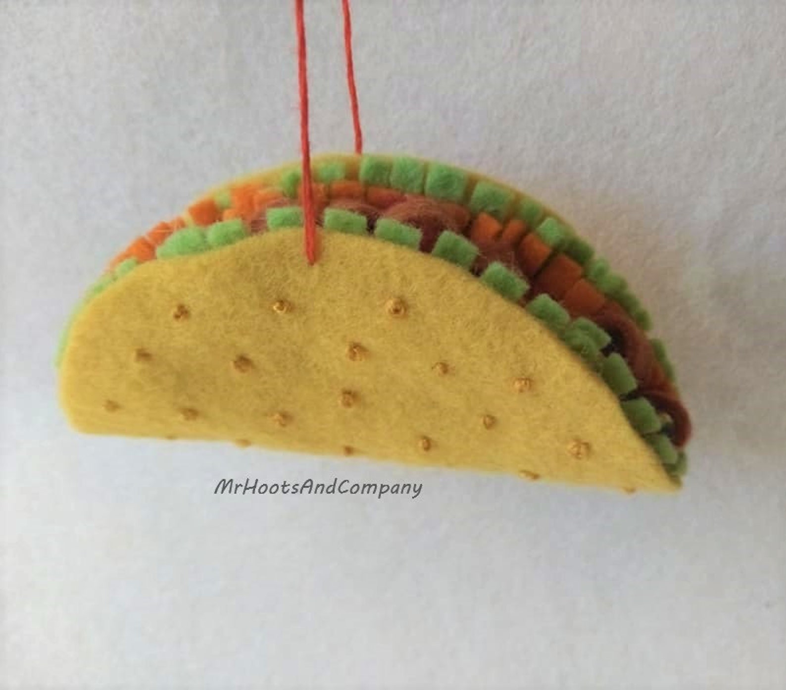 Handmade Felt Taco and Burrito Ornaments - Etsy