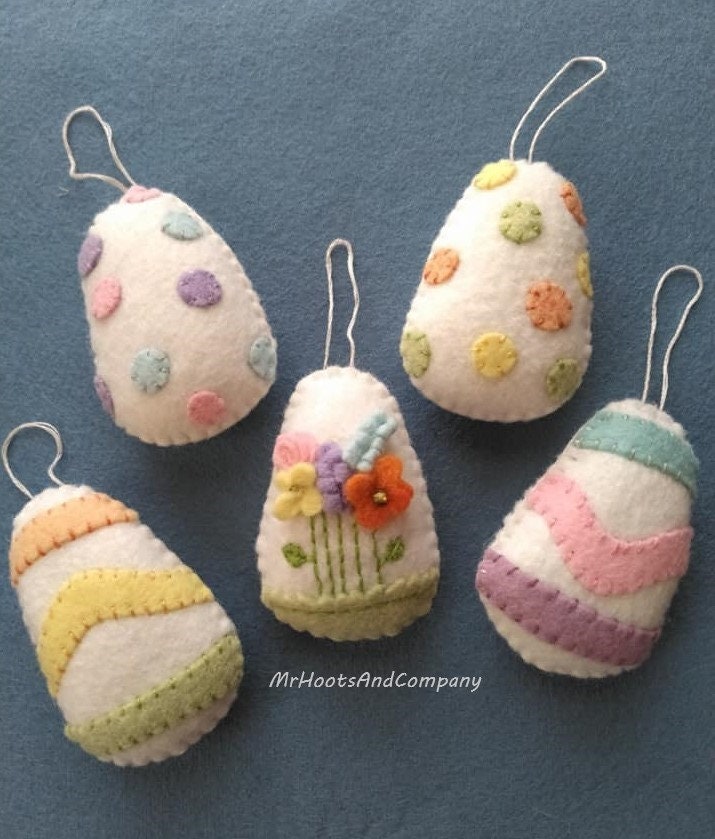 Handmade Felt Easter Mini Ornaments - Etsy