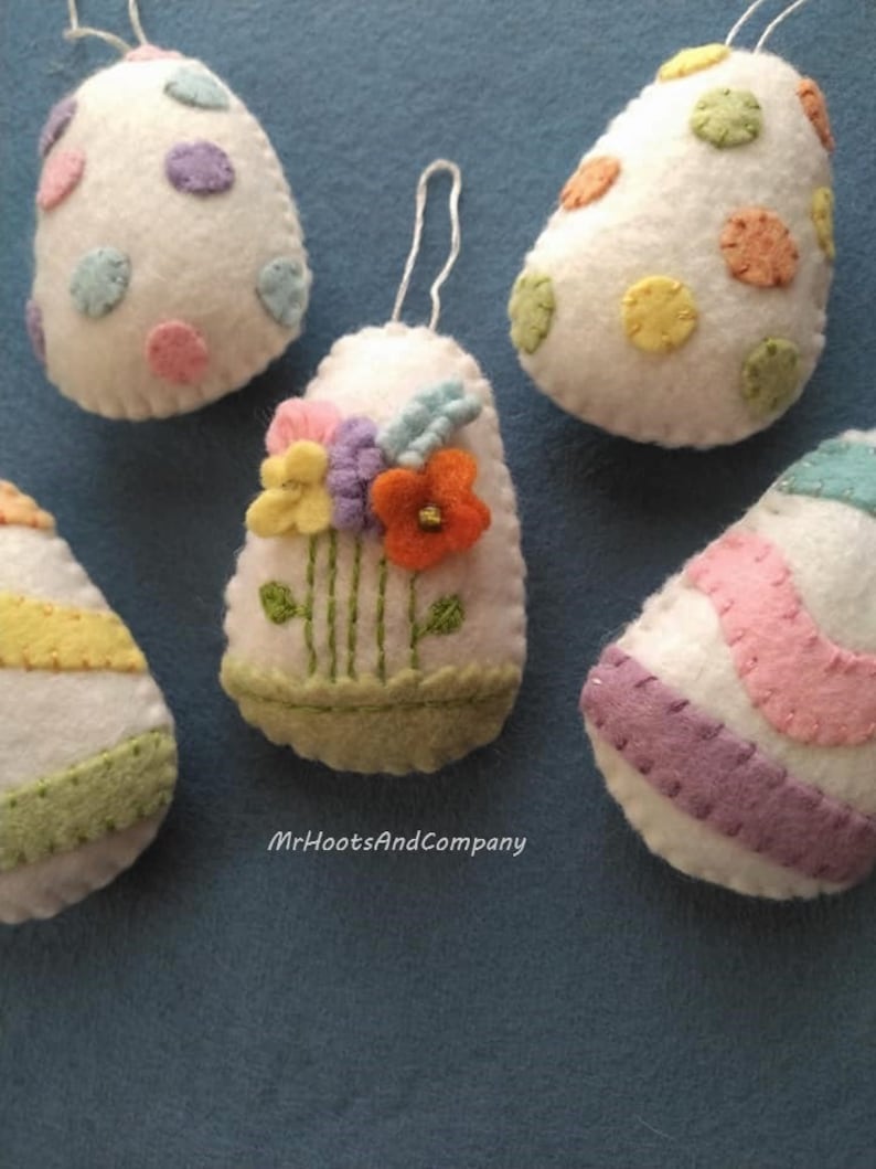 Handmade Felt Easter Mini Ornaments - Etsy