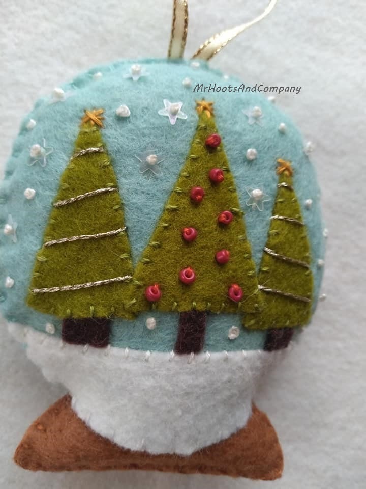 Handmade Felt Snowglobe Ornaments - Etsy