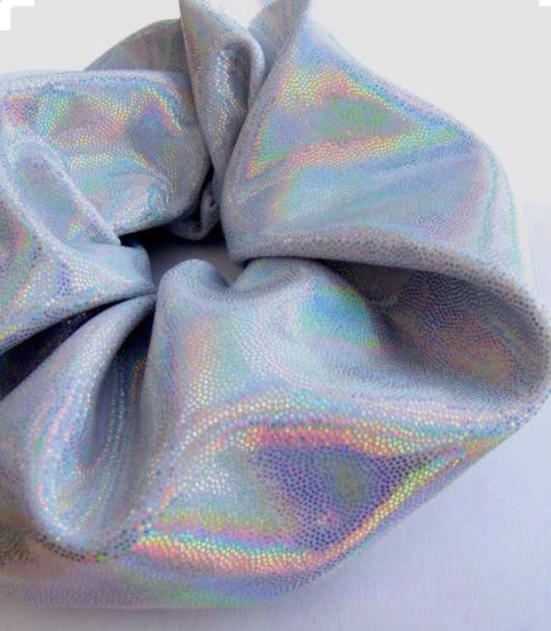 Holographic Iridescent Scrunchie, Sparkly Hair Band, Space Fashion, 90 ...