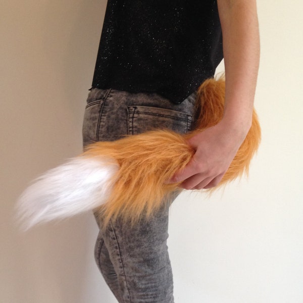 White Fox Tail - Etsy