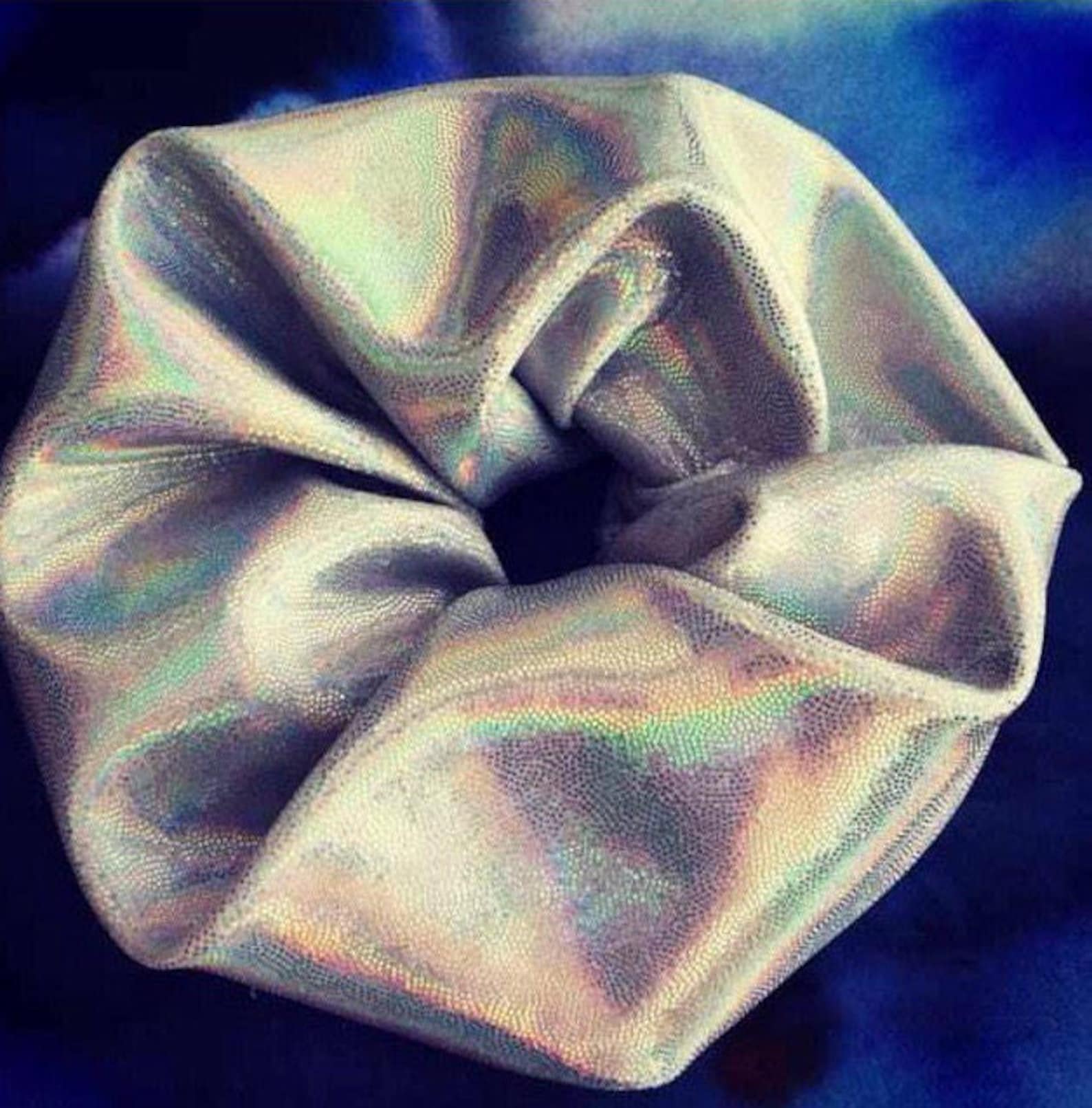 Holographic Iridescent Scrunchie, Sparkly Hair Band, Space Fashion, 90 ...