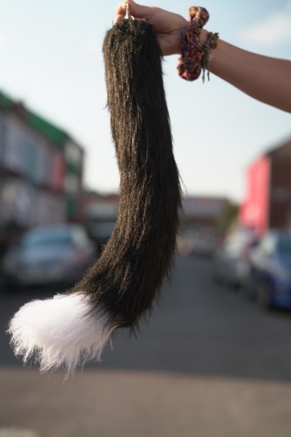 Fluffy Cat Tail Costume Adjustable Fox Tail Cat Prop: Plush Furry