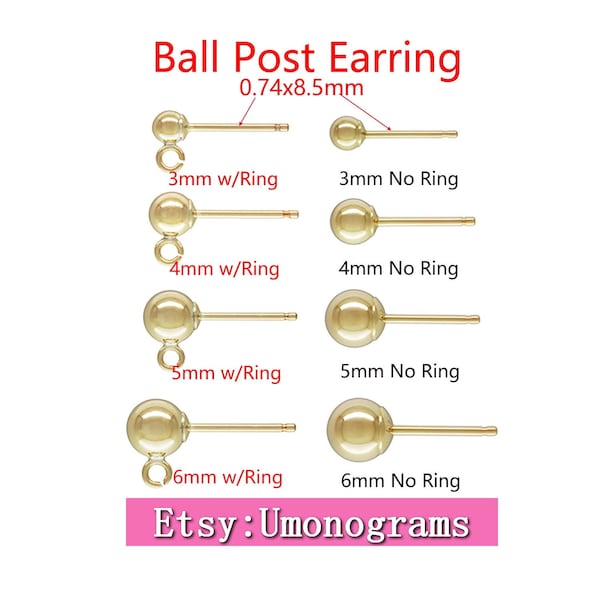 14k Gold Filled Bulk Wholesale Ear Post - Etsy
