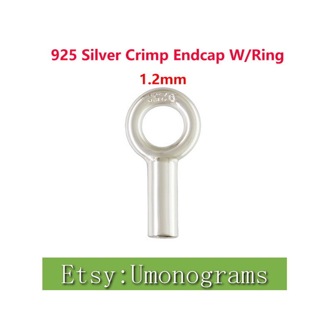 925 Sterling Silver Crimp Endcap W/ring , Made in USA, Wholesale BULK ...