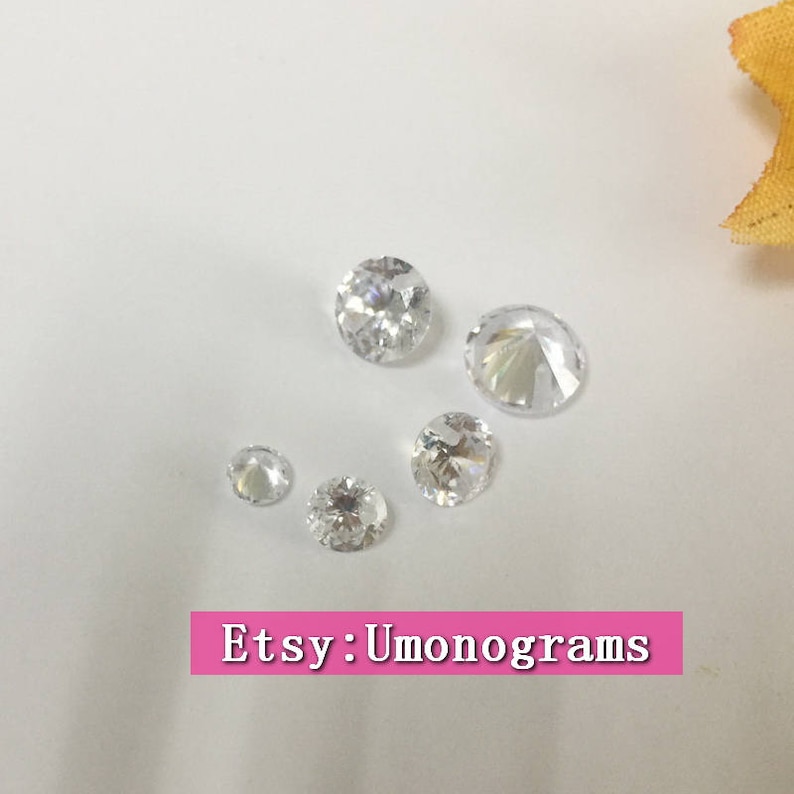 Machine Cut 3A Quality CZ Stone W/hole 4mm 5mm 6mm 7mm 8mm | Etsy