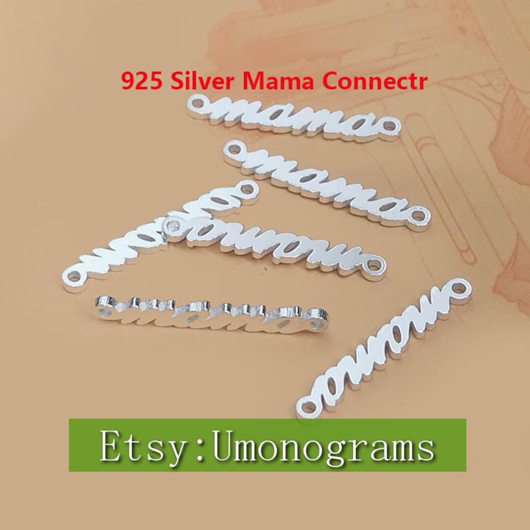 925 Sterling Silver Mama Connector ,made in USA, Wholesale BULK DIY ...