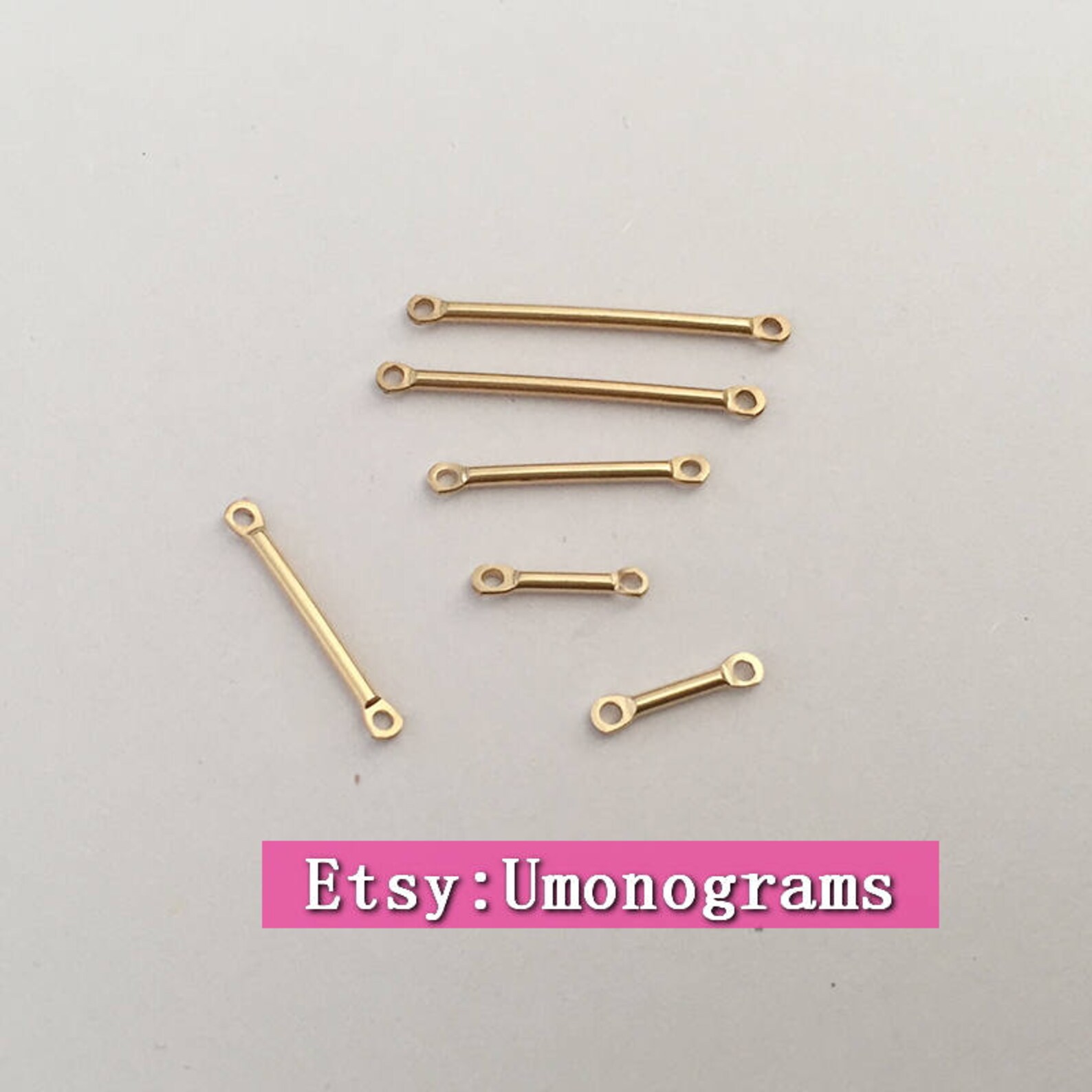 14K Gold Filled 3D Round Bar Link / Tiny Bar Link Shaped - Etsy