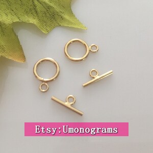 9mm Toggle Clasp Ring & Bar Set for Bracelet Hight Quality Strong 14K ...