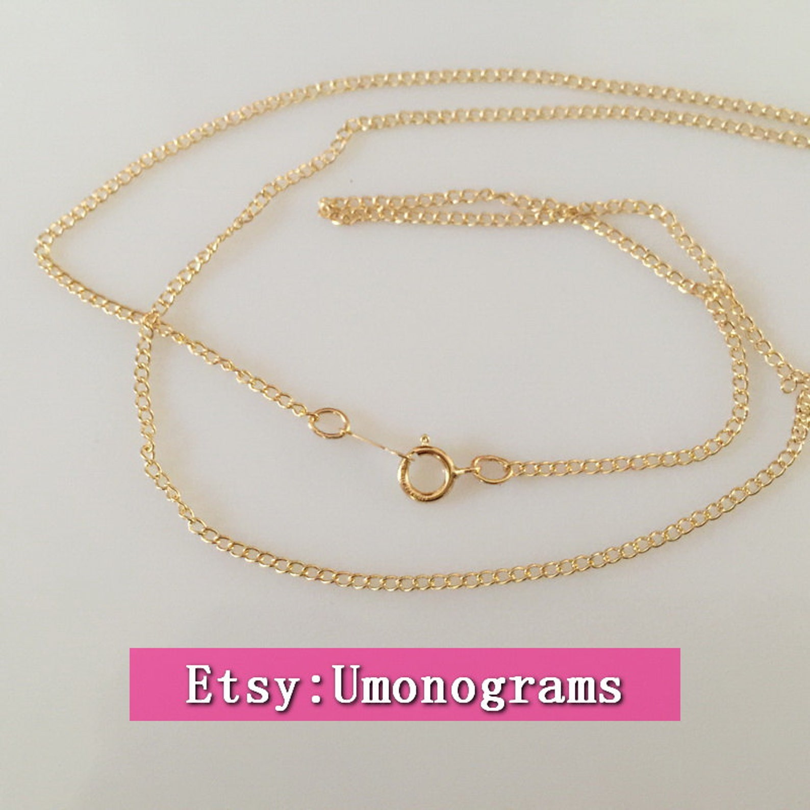 16 Inch/18 Inch 1.5mm Curb Chain Finished Necklace W/spring - Etsy