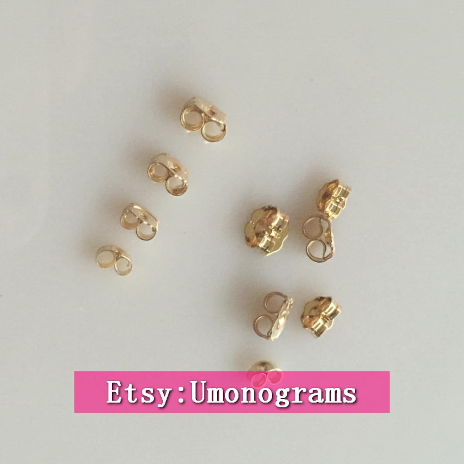 Light Earring Back 3.8x4.6mm Ear Nuts Earring Components 14K - Etsy