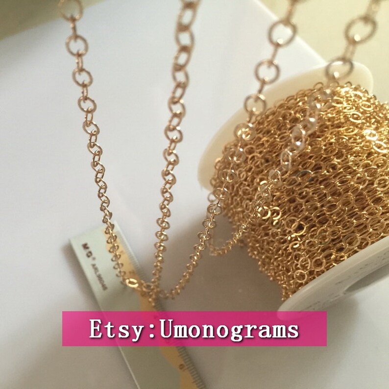 3.9mm Width Flat Hammered Cable Chain Footage Bright - Etsy