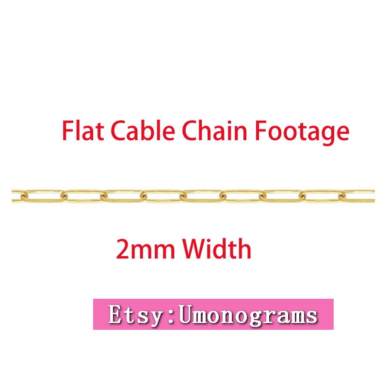 Gold Flat Paperclip Chain - Etsy