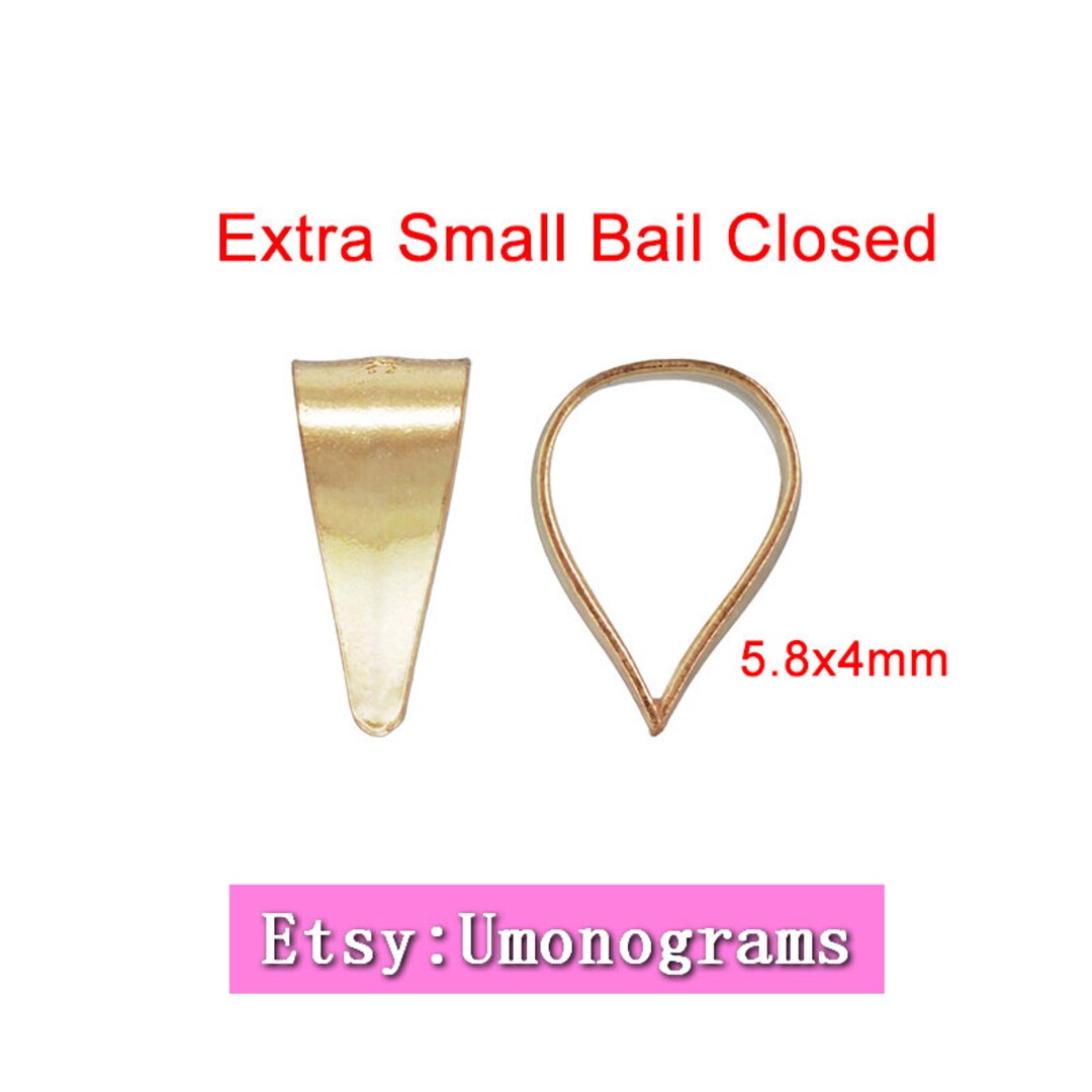 14K Yellow Gold Filled Extra Small Bail Closed Wholesale BULK DIY ...
