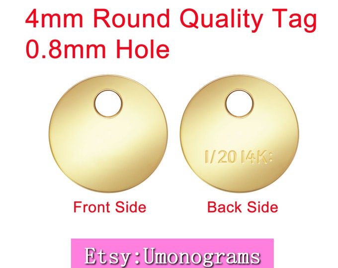 14K Gold Filled 3.5mm Heart Quality Tag 1/20 14K Stamped Blank - Etsy