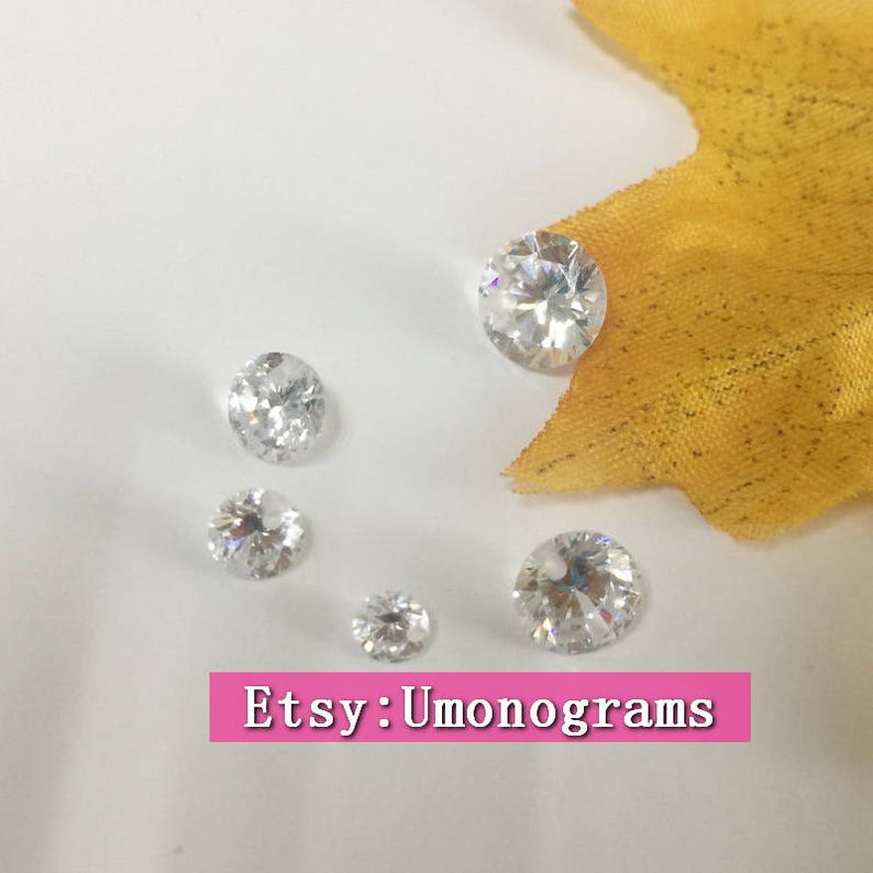 Machine Cut 3A Quality CZ Stone W/hole 4mm 5mm 6mm 7mm 8mm | Etsy