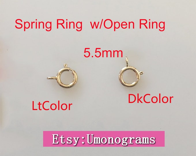 5mm Spring Rings With Open Ring Quality Strong Italy Clasps | Etsy