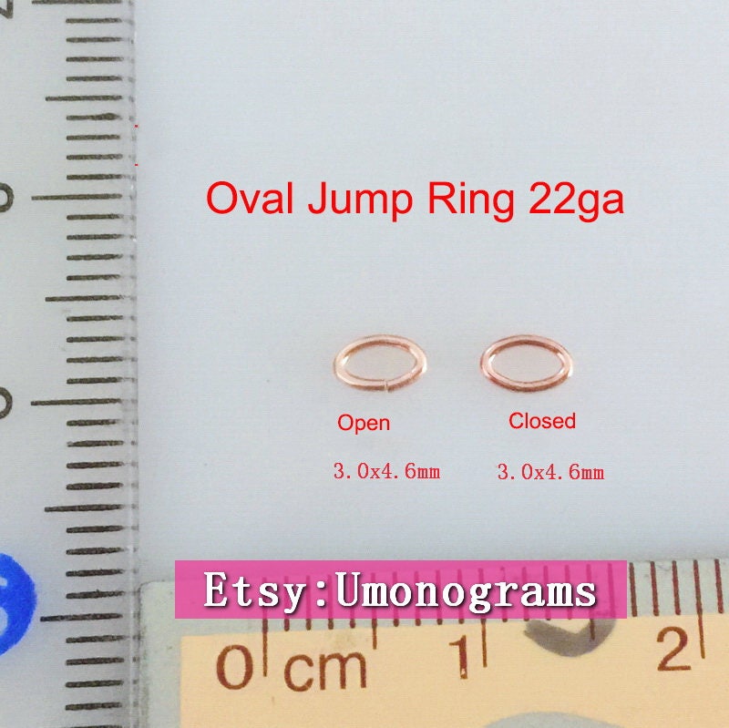14K Rose Gold Filled Oval Shape Jump Ring Open or Closed - Etsy