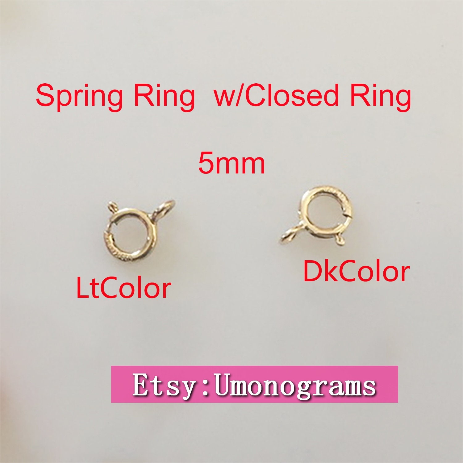 5mm Spring Rings With Closed Ring Quality Strong Italy Clasps - Etsy