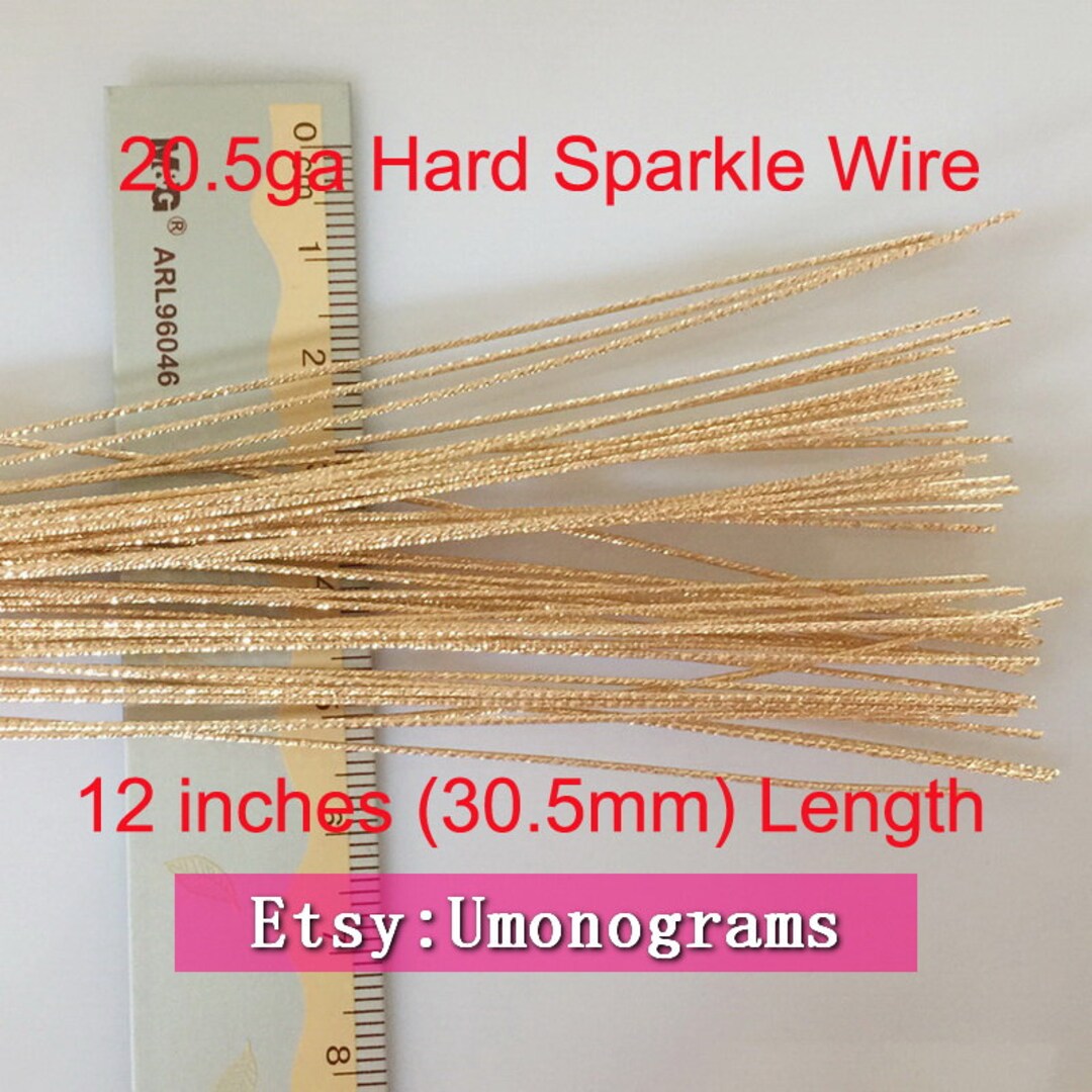 14K Gold Filled Wire Hard Sparkle Glitter 20.5ga 12 Inches Yellow ...