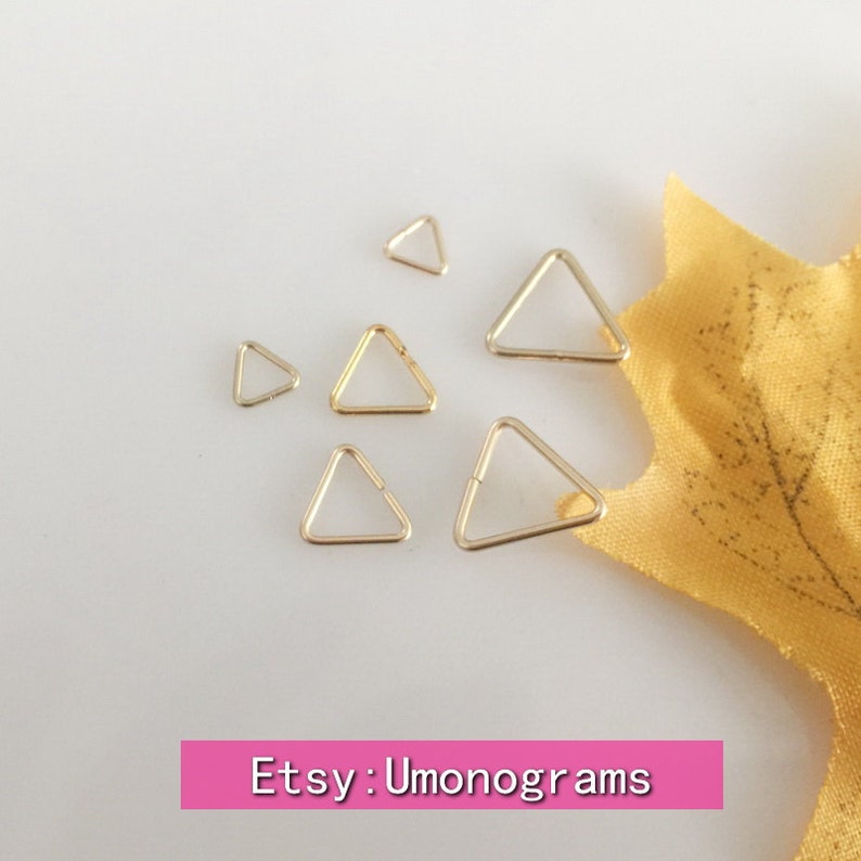 14K Gold Filled Jump Rings Triangle 5/7.6/10mm Open Component - Etsy