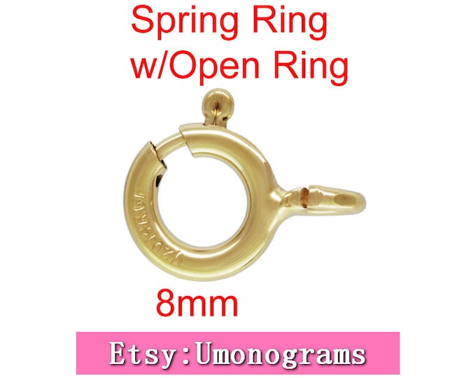 5mm Spring Rings With Open Ring Quality Strong Italy Clasps | Etsy